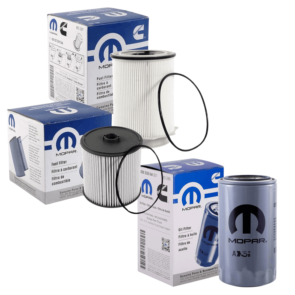 Mopar 2019-2024 Ram 6.7L Cummins Fuel And Oil Filter Kit · KLM Performance