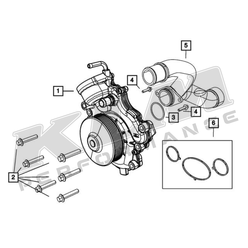 Mopar 68211202AB | Water Pump 3.0L EcoDiesel · KLM Performance